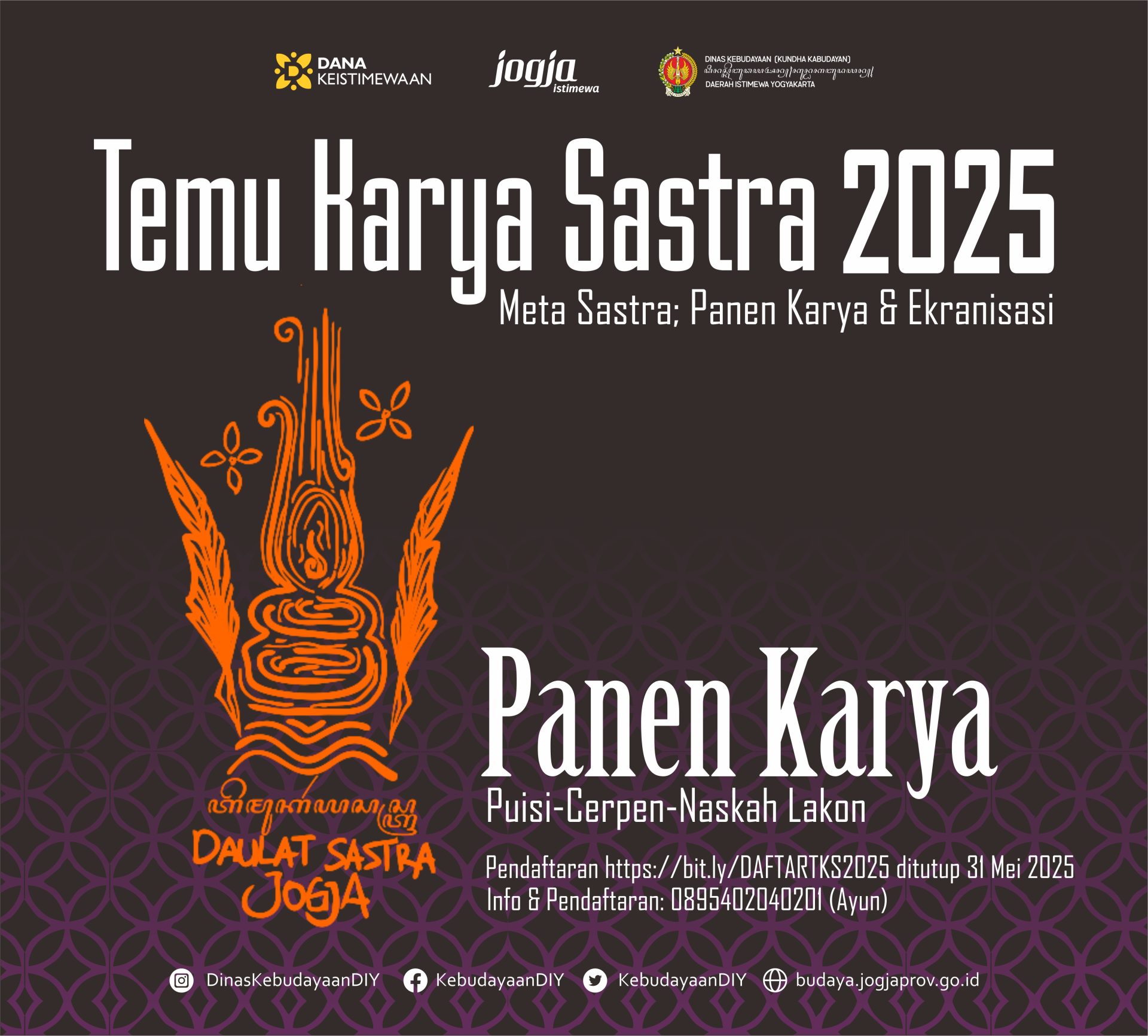 Temu Karya Sastra 2025, ‘Meta Sastra: Panen Karya dan Ekranisasi ...